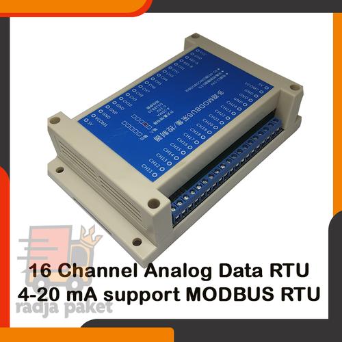Jual 16 Channel Analog Data RTU 4-20 mA support MODBUS RTU RS-485 ...
