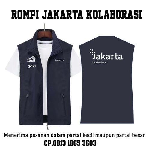 Promo Vest Rompi Jakarta kota kolaborasi warna biru dongker - M ...