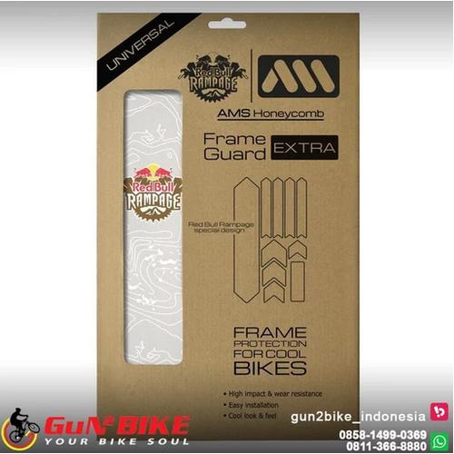 Jual FRAME PROTECTOR AMS EXTRA RED BULL WHITE - Sticker Pelindung Frame ...