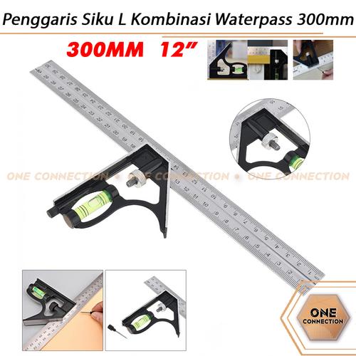 Jual Penggaris Siku L Kombinasi Waterpass Combination Square Ruler ...