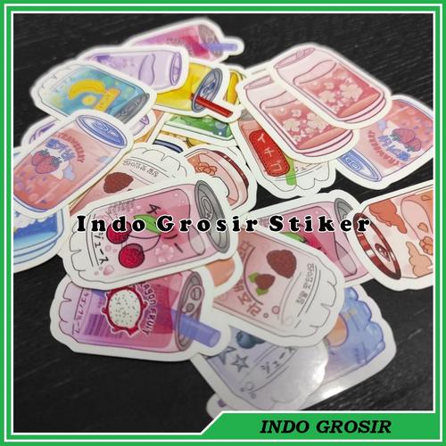 Jual 34 pcs stiker gambar minuman kaleng Stiker lucu gambar kaleng mini ...