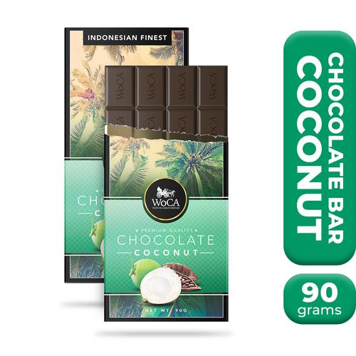 Jual WoCA Premium Chocolate Bar - Cokelat Batang Rasa Kelapa - 90 gram ...