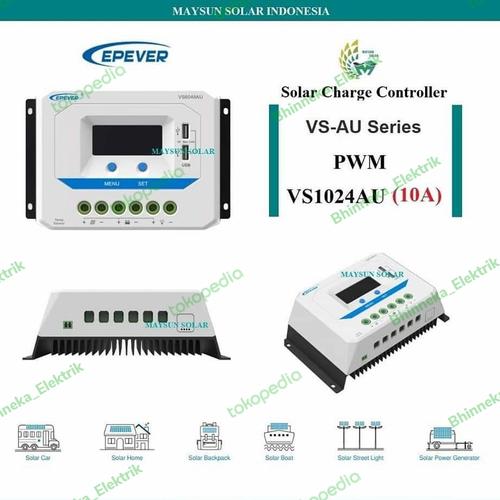 Jual EPEVER PWM 10A Epever VS1024AU VS 1024 AU Solar Charge Controller 10A - Jakarta Barat ...