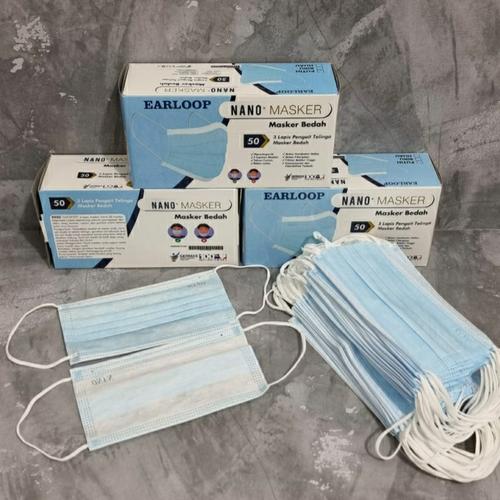 Jual NANO Masker 3ply isi 50pcs Kemenkes Medis / Masker Nano 3 ply ...