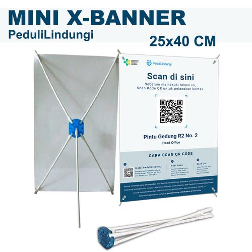 Jual CETAK PRINT MINI X BANNER PEDULI LINDUNGI 25X40CM ART CARTON ...