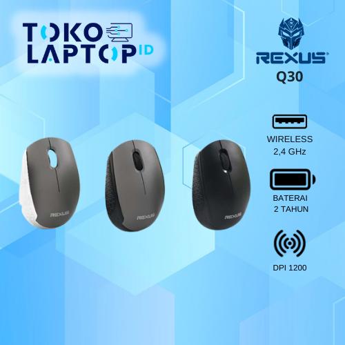 Jual Rexus Q30 Wireless Office Mouse Garansi Resmi - Hitam - Jakarta ...