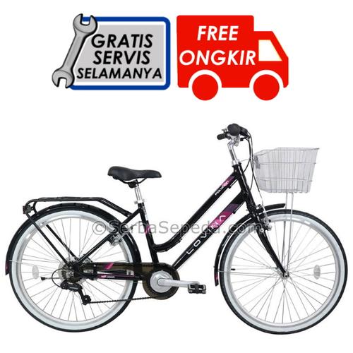 Promo Sepeda Keranjang | Sepeda Polygon Lovina 26 - HITAM Cicil 0% 3x ...