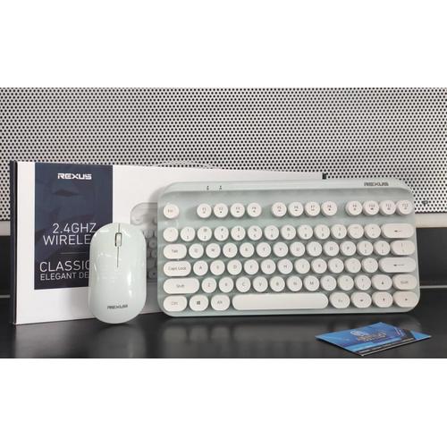 Jual Keyboard Rexus Combo MOUSE KM9 Wireless GREEN MINT - Kota ...