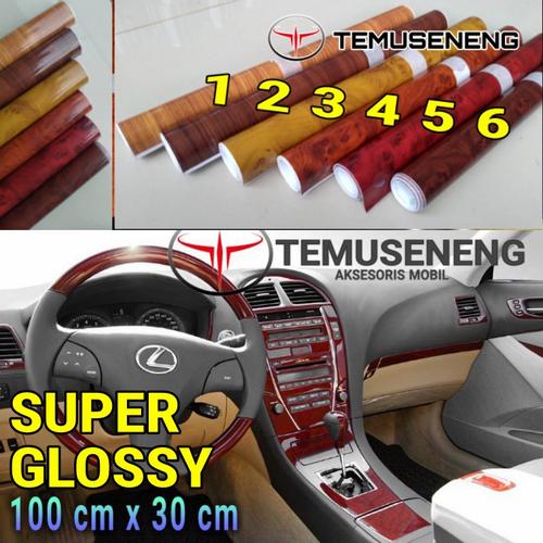 Jual STICKER INTERIOR MOBIL DASHBOARD MOTIF SERAT KAYU STIKER DASBOR ...