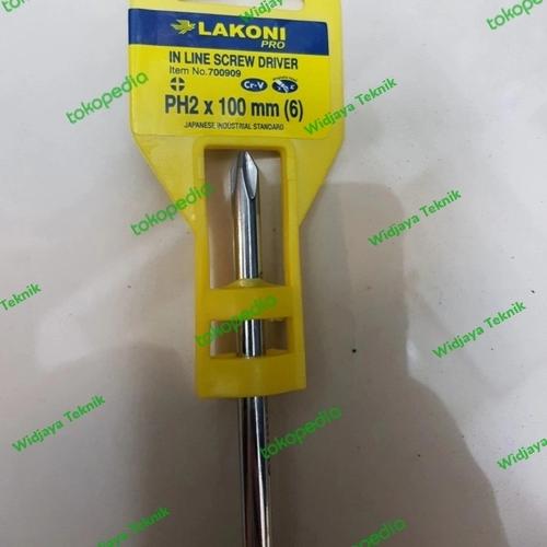 Jual 700909 IN LINE SCREW DRIVER (+) PH2X 100MM LAKONI PRO - Jakarta ...