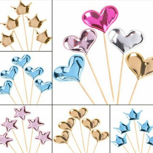 Jual Cake Topper Bintang/Love/Mahkota isi 5Pc - Dekorasi Kue Ulang ...