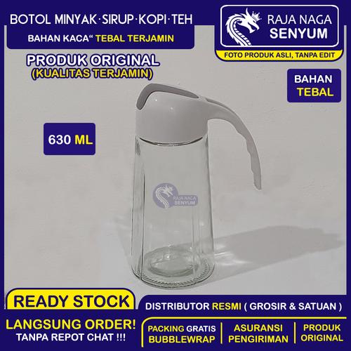 Jual BOTOL KACA MINYAK SIRUP TEMPAT PENYIMPANAN SYRUP MADU JUS TEH 630 ...