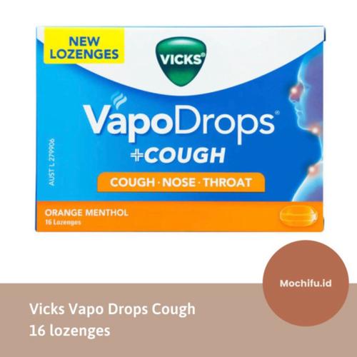 Jual vicks vapodrops cough menthol lozenges permen hisap batuk sore ...
