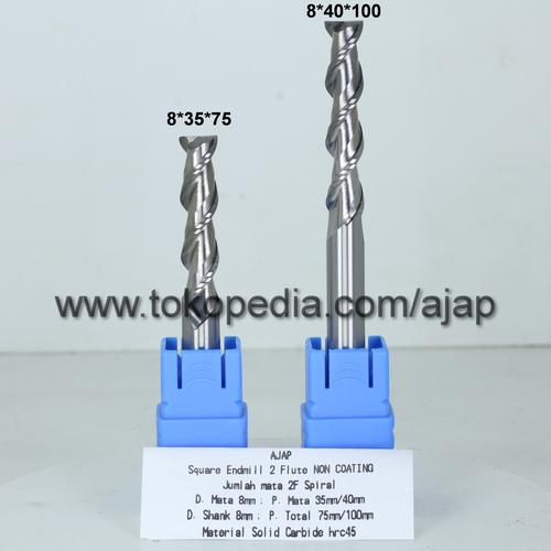 Jual ENDMILL 2F 8mm upcut HRC45 CARBIDE CNC ROUTER BITS ALUMINIUM KAYU ...