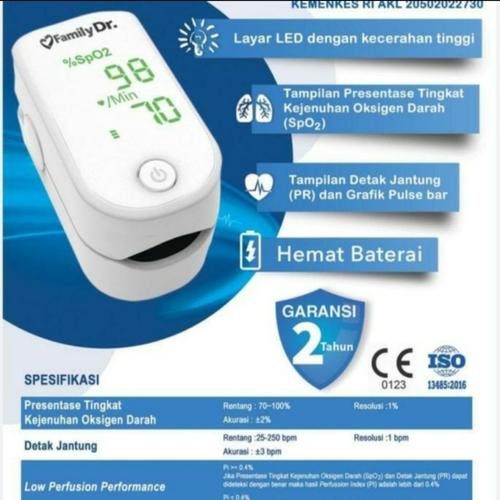 Promo OXIMETER FAMILYDR OXYMETER ALAT PENGUKUR SATURASI OKSIGEN SPO2 ...