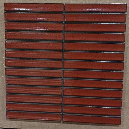Jual Mozaik Mosaic List Merah Glossy 2 x 14,5 Kotak Panjang Red Maroon ...