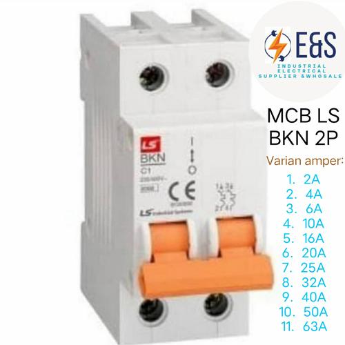 Jual MCB LS BKN 2P 2A 4A 6A 10A 16A 20A 25A 32A 40A 50A & 63A 6Ka ...
