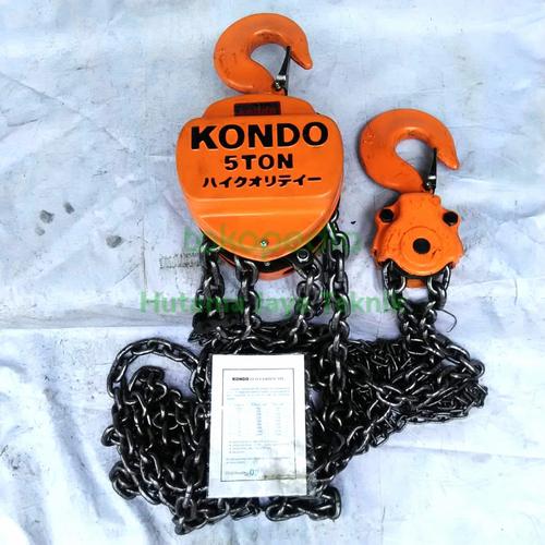 Jual Chain Blok Block Katrol Takel Derek kondo 5 Ton Rantai 20 Meter ...