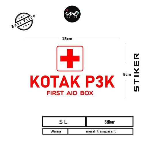 Jual STIKER KOTAK P3K | STIKER P3K - TRANS MERAH - Jakarta Utara ...