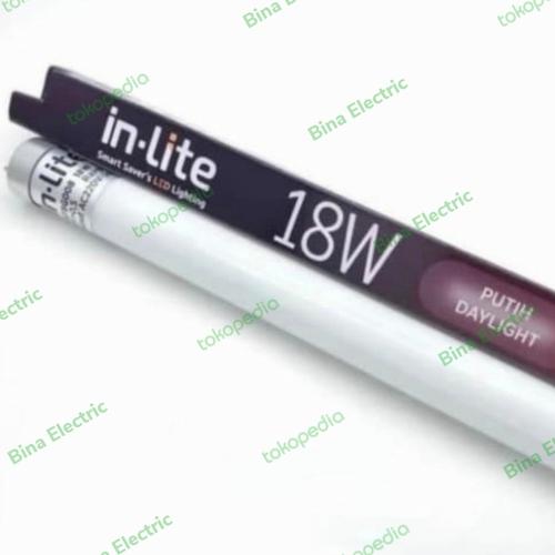 Jual Lampu TL T8 18W 18 Watt In Lite Inlite + Kap Lampu TL T8 120cm - Jakarta Pusat - Bina ...