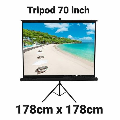 Jual Screen Projector Tripod 70" - Layar Proyektor Tripot 70in ...
