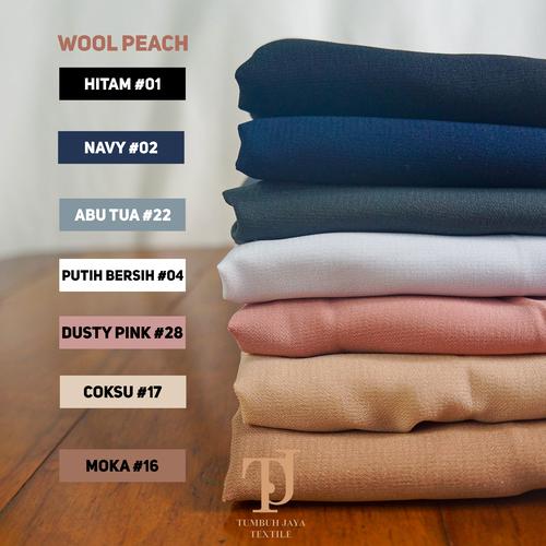 Jual Kain Wool Peach / Kain Wolvis per 0.5 Meter - Hitam - Kota Bandung ...