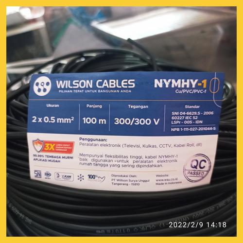 Jual kabel listrik NYM serabut 2x0.5 SNI wilson cable roll - Putih ...
