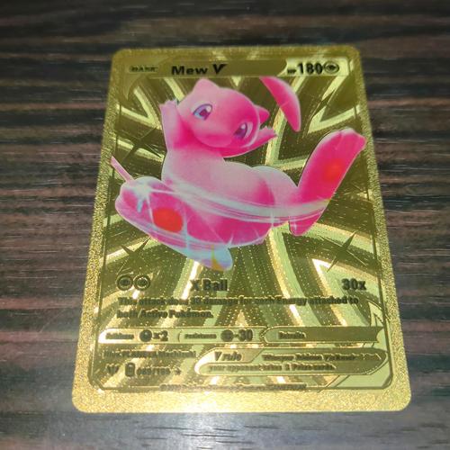 Jual MEW MEWTWO V VMAX GX TAG TEAM POKEMON TCG GOLD PLATED COATING EMAS ...