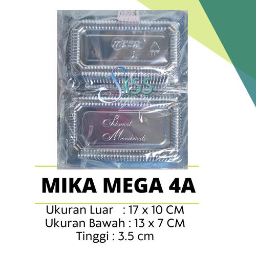 Jual Mika Mega 4A (100 Pcs) l Mika Plastik Bening Kotak Nasi Kue Bolu ...