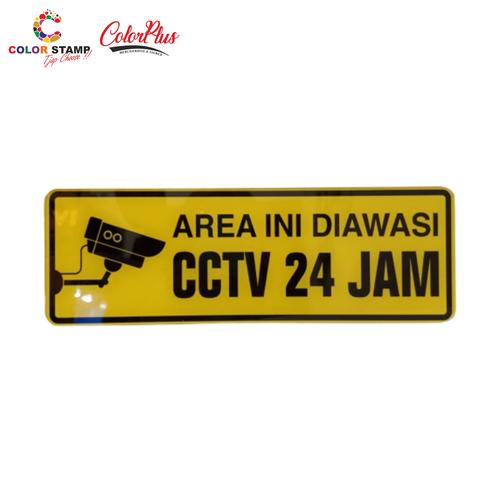 Jual Papan Nama Akrilik/Sign/Tanda/Area ini diawasi CCTV 24 JAM - 30 x ...