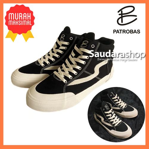 Jual Sepatu Patrobas Cloud Black White High / Patrobas Cloud Black White HC - BLACK WHITE, 38 ...
