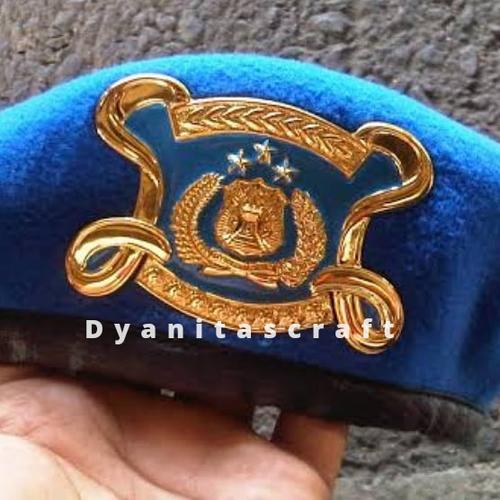 Jual 1 set topi baret Provos propam polri plus emblem - 60 - Kab ...
