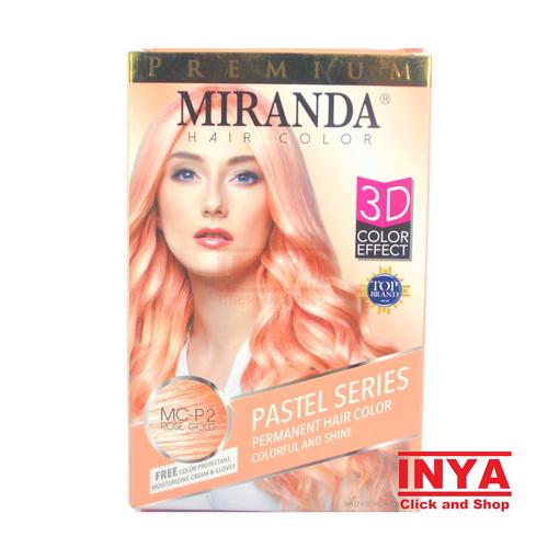 Promo Pewarna Rambut MIRANDA HAIR - Semir Rambut (30mlx2)+10ml - ROSE ...