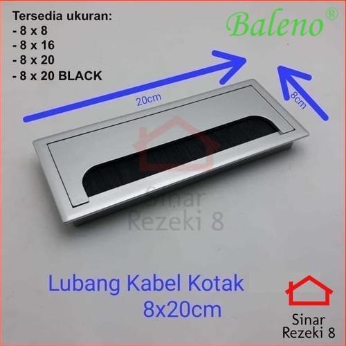 Jual Tutup Lubang Kabel 8 x 20 L Meja Kantor Kotak Bulu Cable Hole ...