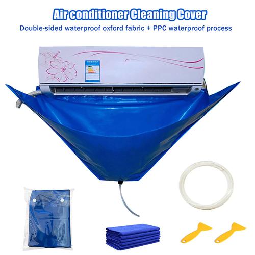 Jual Plastik Cuci AC Air Conditioner Cleaning Cover Waterproof Set Blue ...