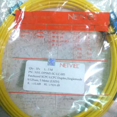 Jual Netviel FO Patch Cord SC LC 5M Singlemode 9/125um Duplex Fiber ...