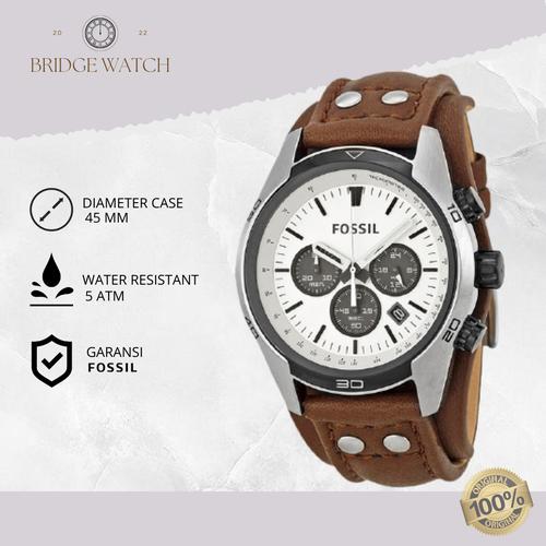 Promo Jam Tangan Pria Fossil CH2890 Coachman Chronograph Brown Leather ...