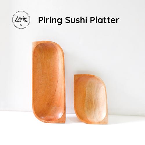Jual SET piring sushi platter / wooden aesthetic plate / piring saji ...
