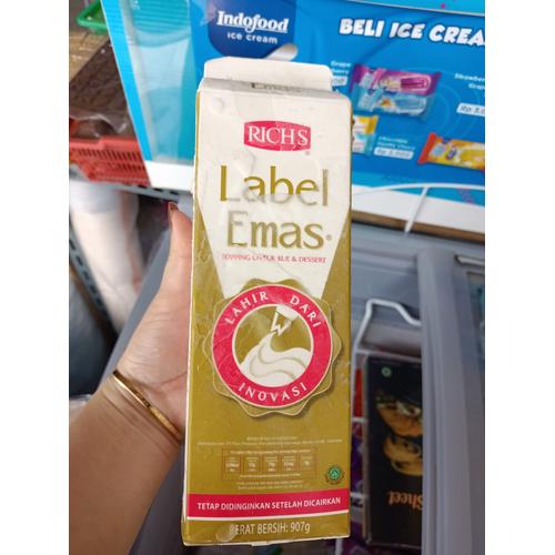 Jual Richs Gold label 907gr / Whipping Cream (Khusus Grab/gojek) - Kota ...