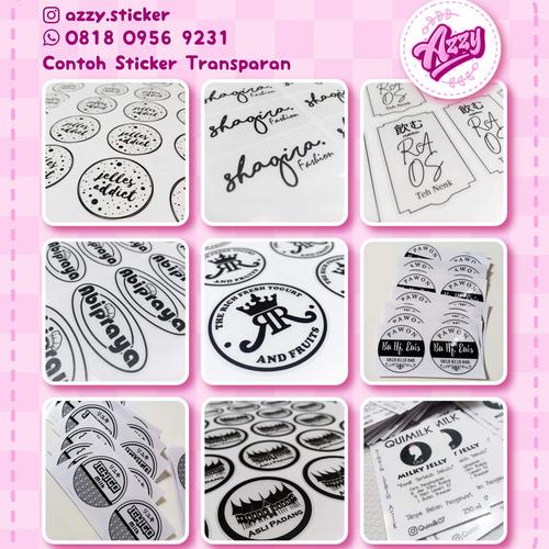 Jual Print & Cut Sticker Transparan A3, Label Produk Waterproof - Kota ...