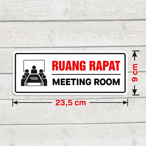 Jual Sticker Label Ruang Rapat Stiker Kaca Pintu Meeting Room 23,5 x 9 ...