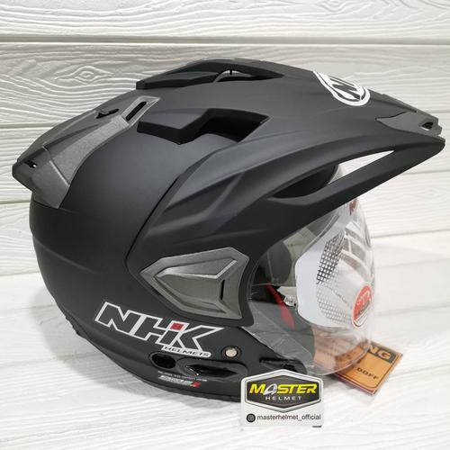 Jual Helm NHK Predator Crypton solid Double Visor Black Doff - STAR ...