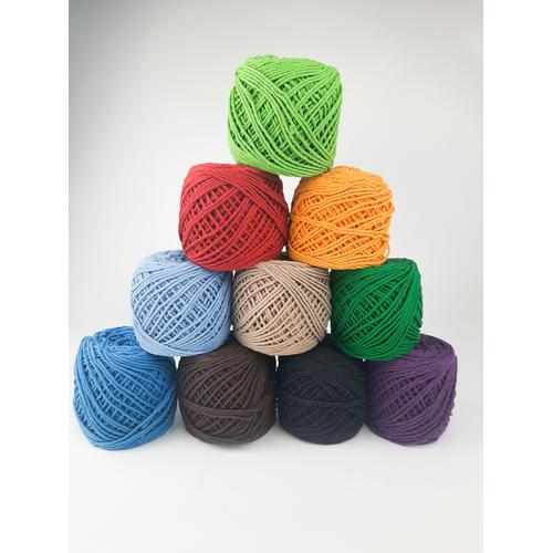 Jual Tali bahan rajut tali macrame 3ply 2mm 1kg muat 10 pcs warna awet ...