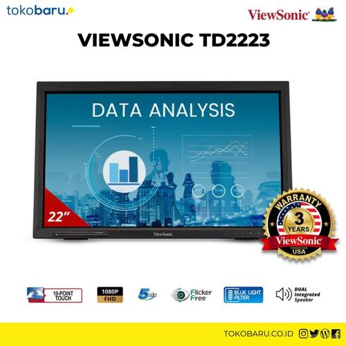 Promo ViewSonic 22” IR Touch Monitor TD2223 10-Point Touch HDMI-VGA ...