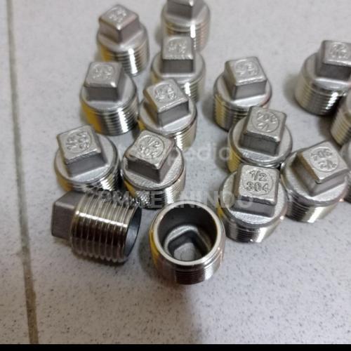 Jual Plug Stainless SS304 Drat 2" ( inch ) / Dop SS304 Drat luar ...