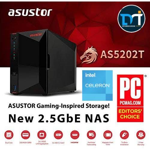 Promo Asustor AS5202T Nimbustor 2 Bay NAS - Gigabit Ethernet Storage Cloud - AS5202T-2GB Cicil 0 ...
