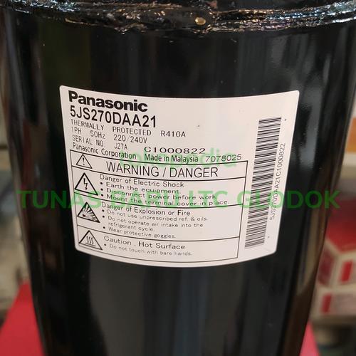 Jual COMPRESSOR AC MERK PANASONIC 5JS270 DAA21 R410A 2.5PK 1PHASE ...