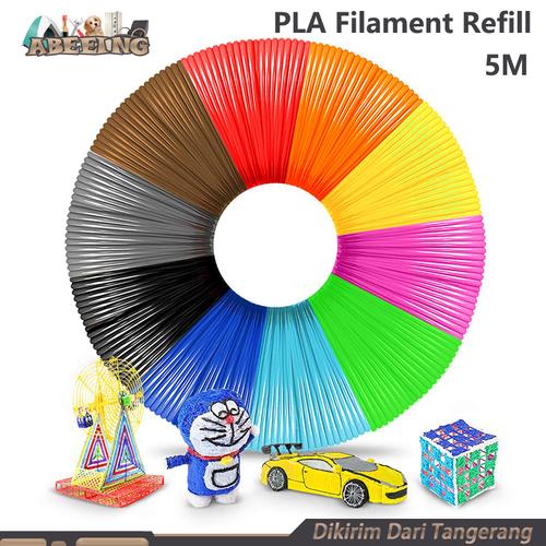 Jual 10warna 20warna 5m Filament Pla 3d Pen Printer Refill - 10colors ...
