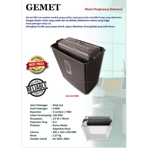 Jual GEMET 60A Mesin Penghancur Kertas Paper Shredder MURAH - Jakarta ...