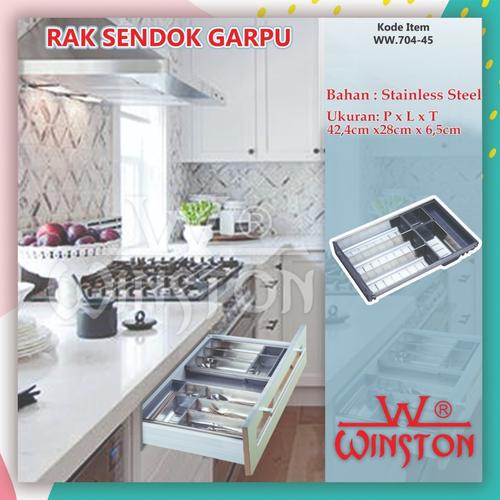 Jual Rak Sendok Stainless Winston WW.70-40 for Kitchen Set Laci Kabinet ...